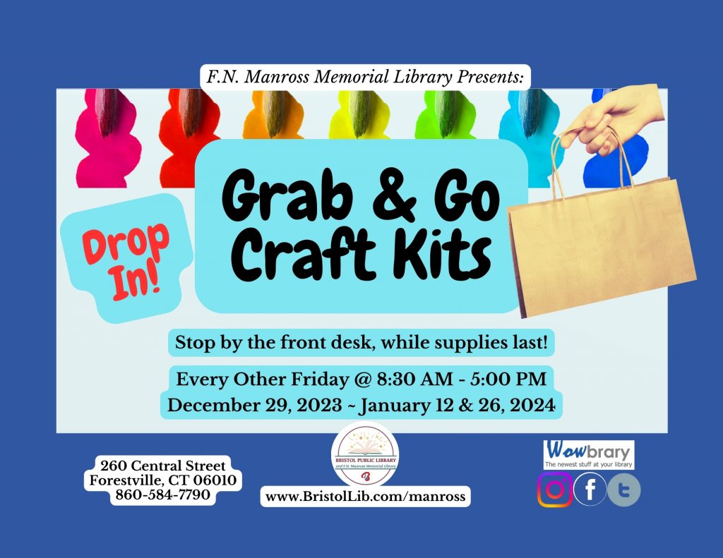 Grab & Go Craft Kits ~Drop In~ - Bristol Public Library