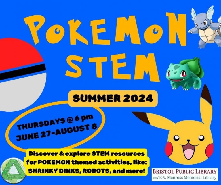 POKEMON STEM CLUB! All Pokémon FANS Welcome! - Bristol Public Library