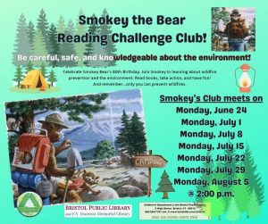 Smokey the Bear Reading Challenge Club! - Bristol Public Library