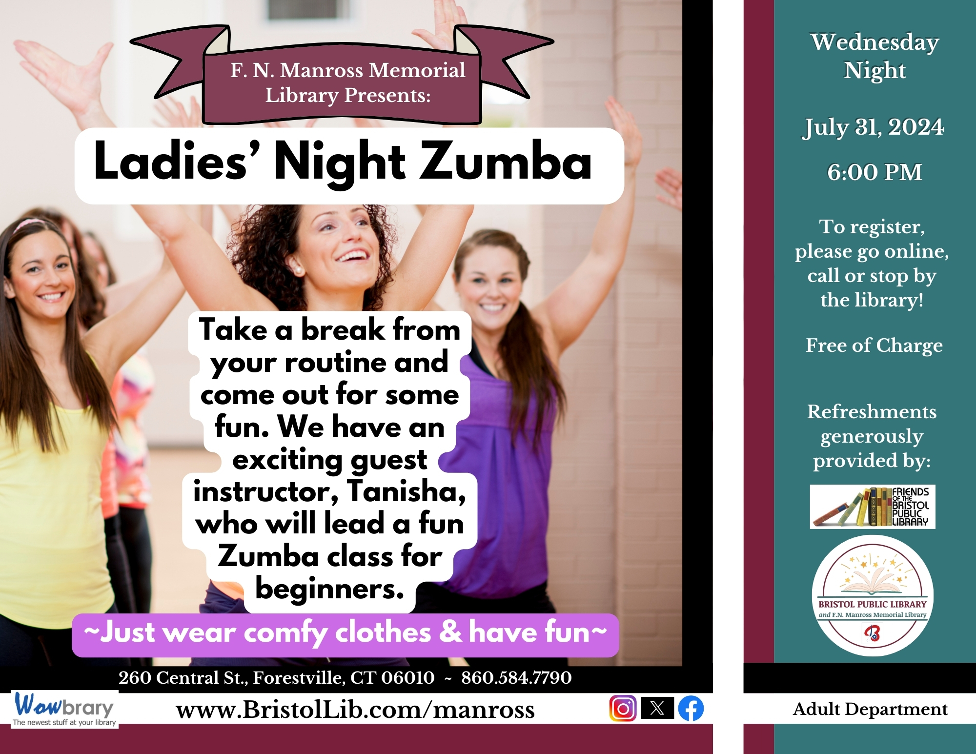 Ladies' Night: Intro. to Zumba - Bristol Public Library
