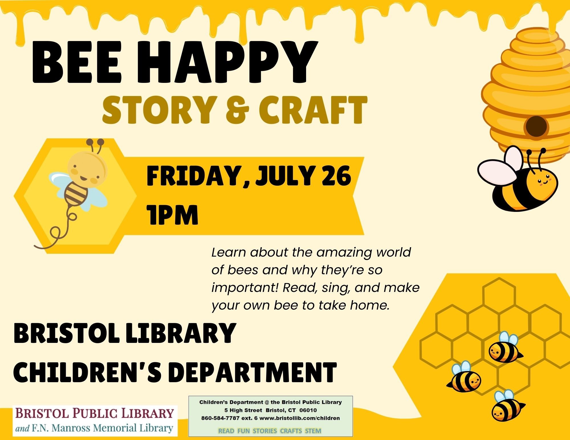 Bee Happy Story Time! - Bristol Public Library