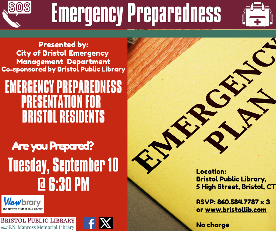 Emergency Preparedness for Bristol Residents - Bristol Public Library