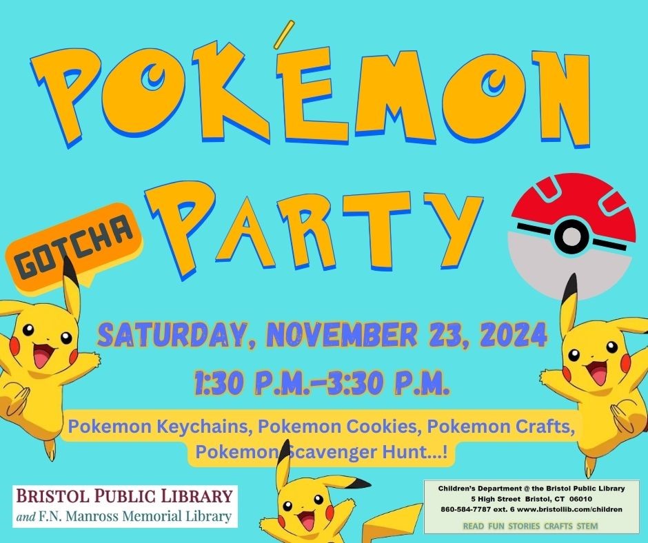 Pokémon Party at the Library! - Bristol Public Library