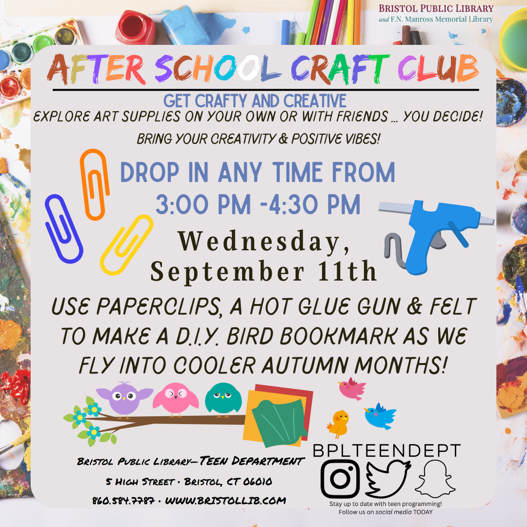 After School Craft Club - Bristol Public Library