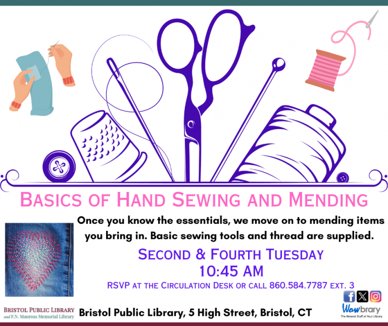 Basics of Hand Sewing and Mending - Bristol Public Library