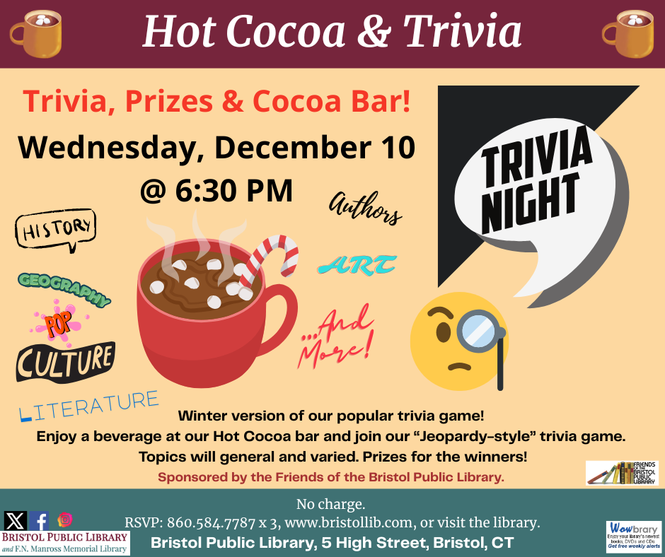 Hot Cocoa & Trivia - Bristol Public Library