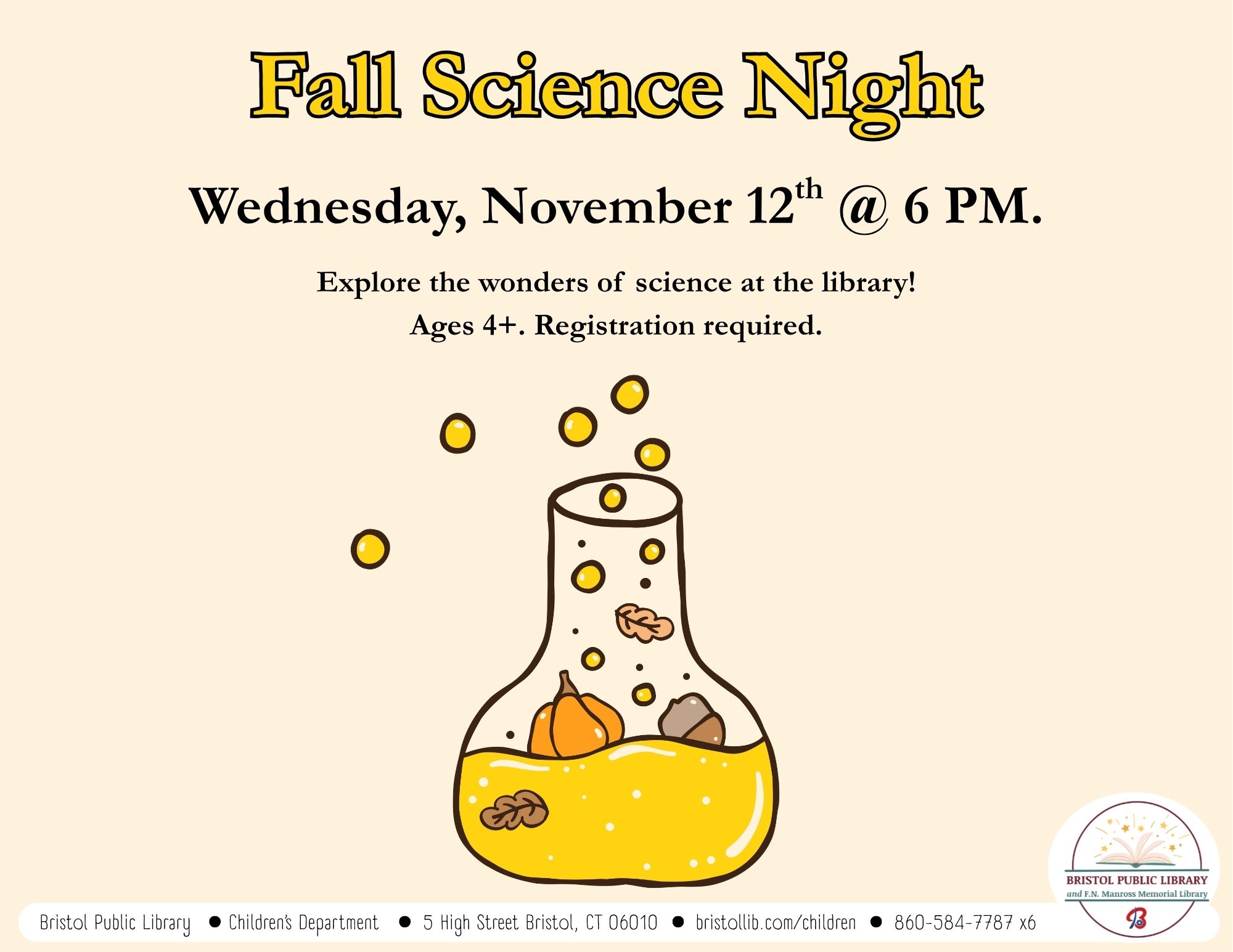 Fall Science Night - Bristol Public Library